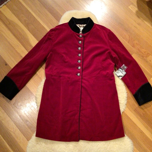 King Ranch | Jackets & Coats | King Ranch Red Velour Western Jacket ...